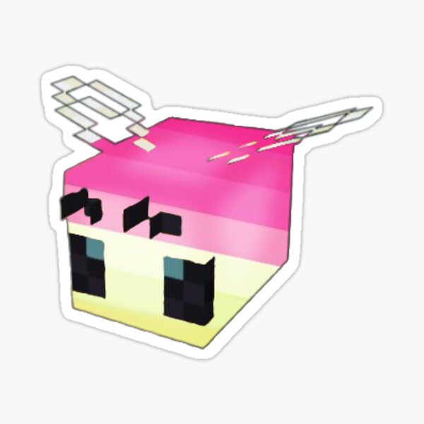 "Enby Lesbian Minecraft Bee" Sticker by networklove | Redbubble