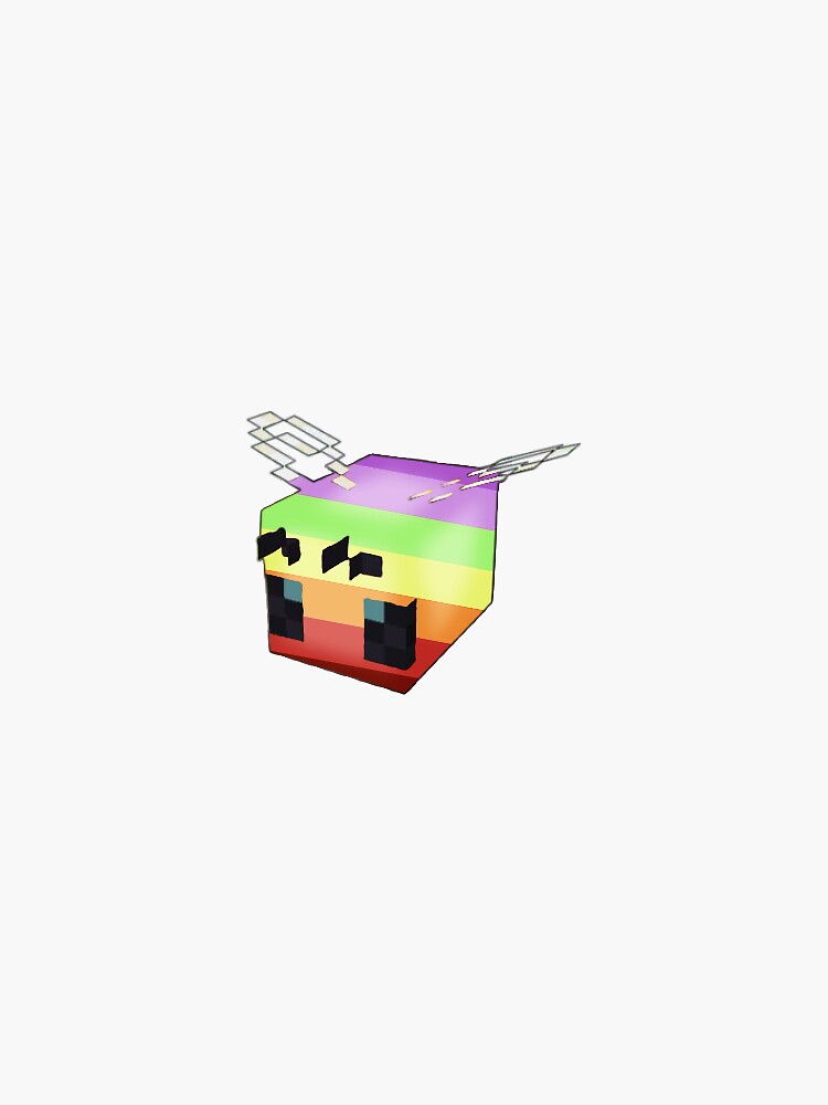 "He/Him Lesbian Minecraft Bee" Sticker for Sale by networklove | Redbubble