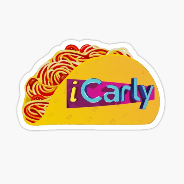 "iCarly Spaghetti Taco" Sticker for Sale by sjwat | Redbubble