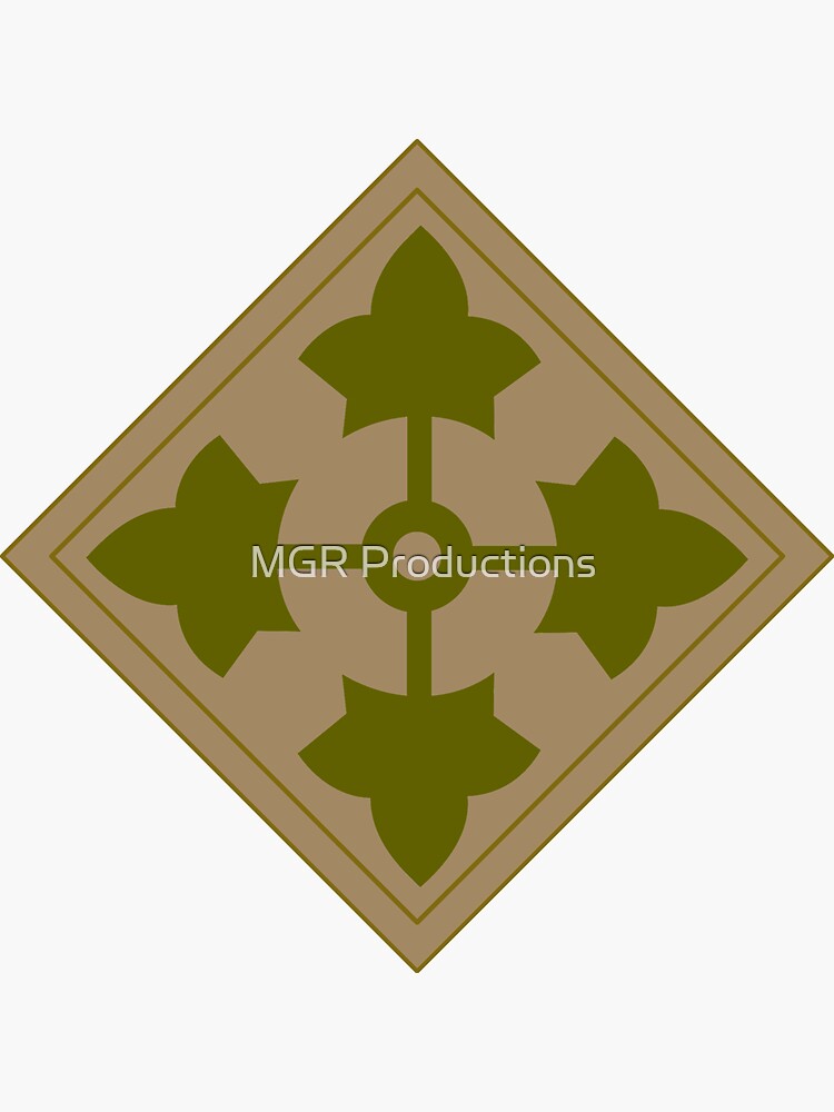 "Logo of the Fourth Infantry Division, U. S. Army" Sticker for Sale by ...