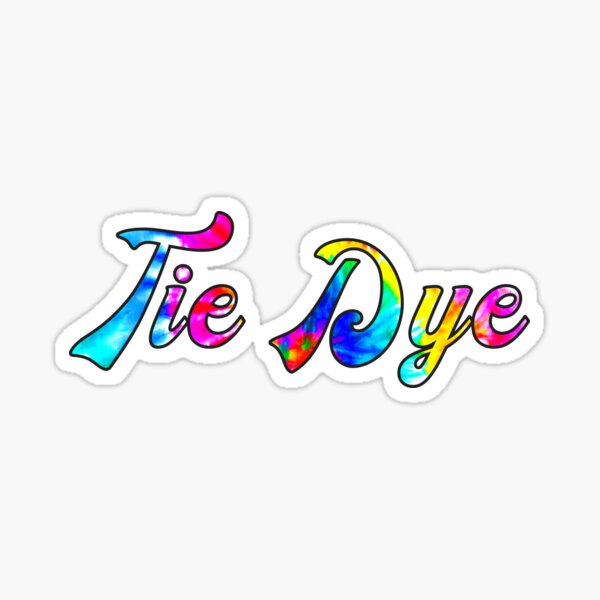 " Tie dye word" Sticker by Tetete | Redbubble