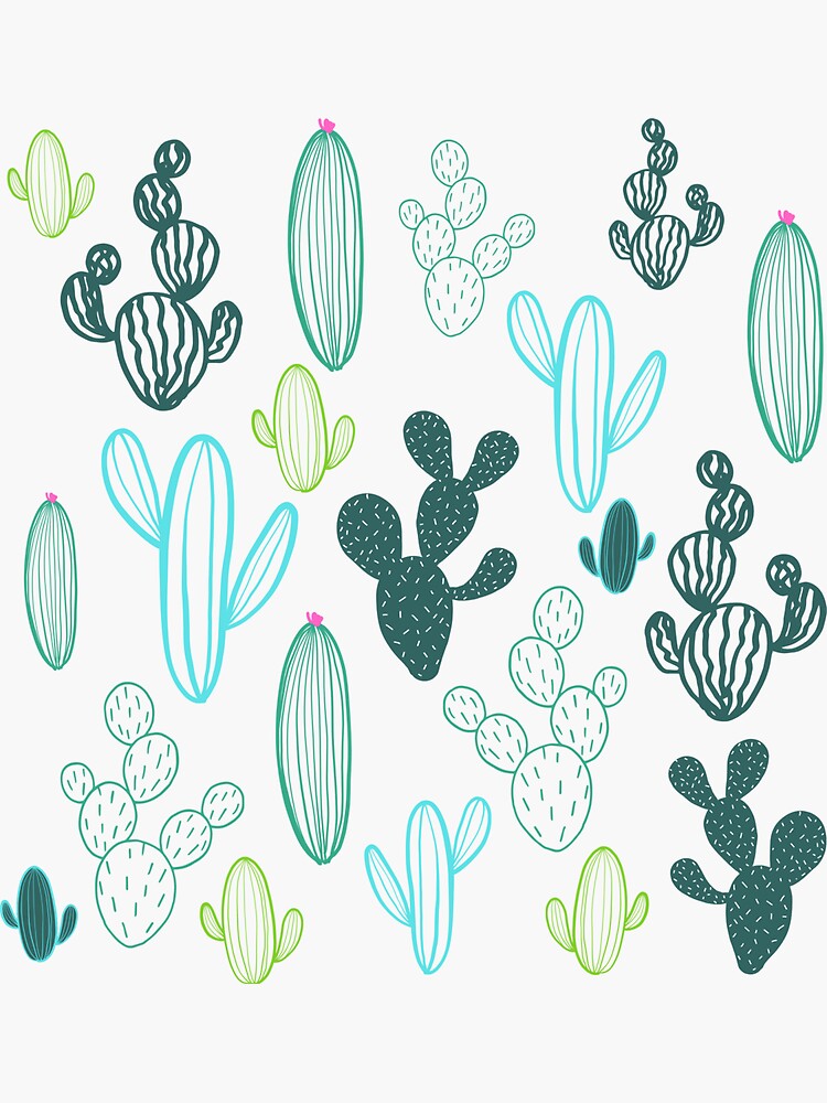 "Dancing Cacti" Sticker by AustinSyrik | Redbubble