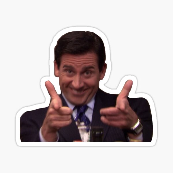 Michael Scott Finger Stickers | Redbubble
