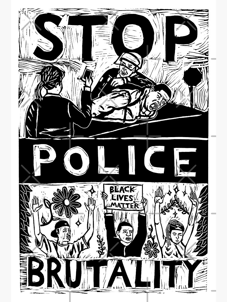 "stop police brutality" Poster for Sale by markusvertikal | Redbubble