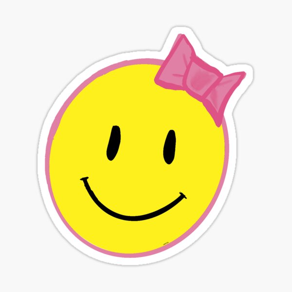 "Smiley face with bow :)" Sticker by Camillesavage | Redbubble