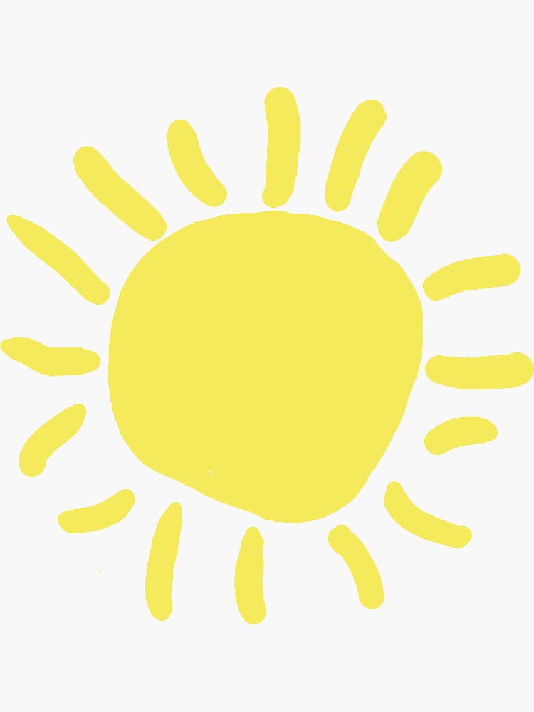 "Plain Yellow sun Sticker" Sticker by tessashepherd | Redbubble