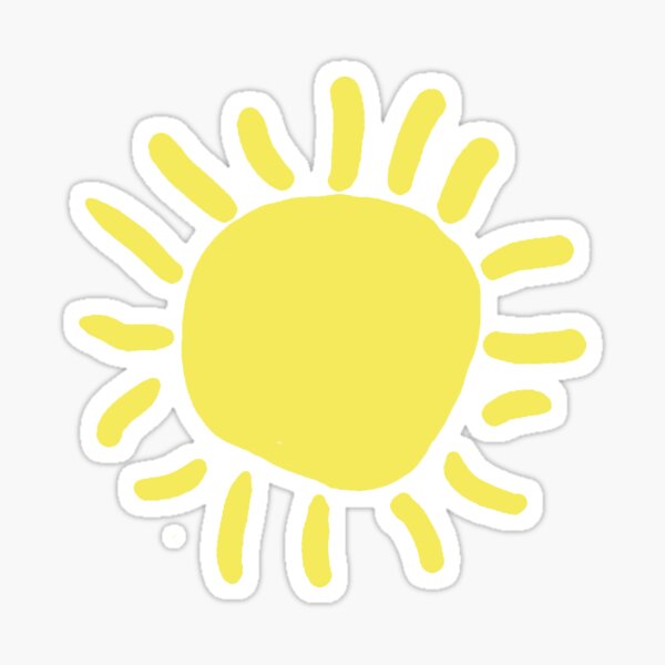 "Plain Yellow sun Sticker" Sticker by tessashepherd | Redbubble