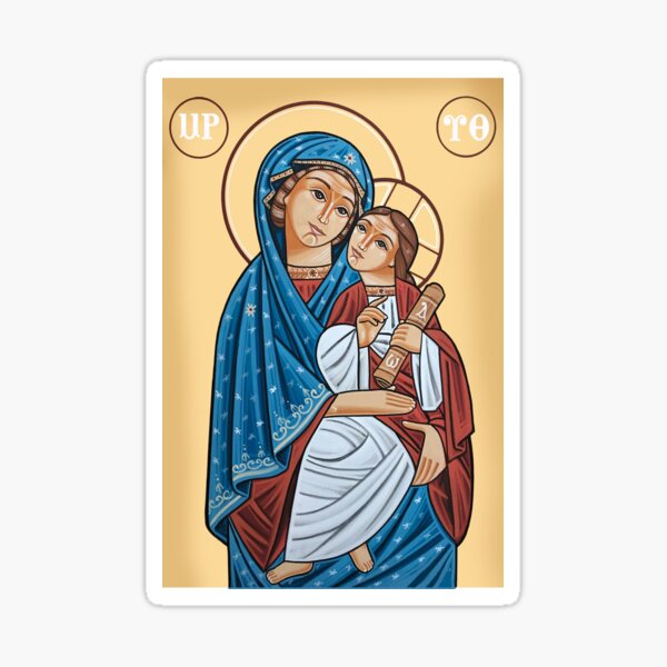 "The Virgin Saint Mary" Sticker for Sale by abanoubhanna | Redbubble