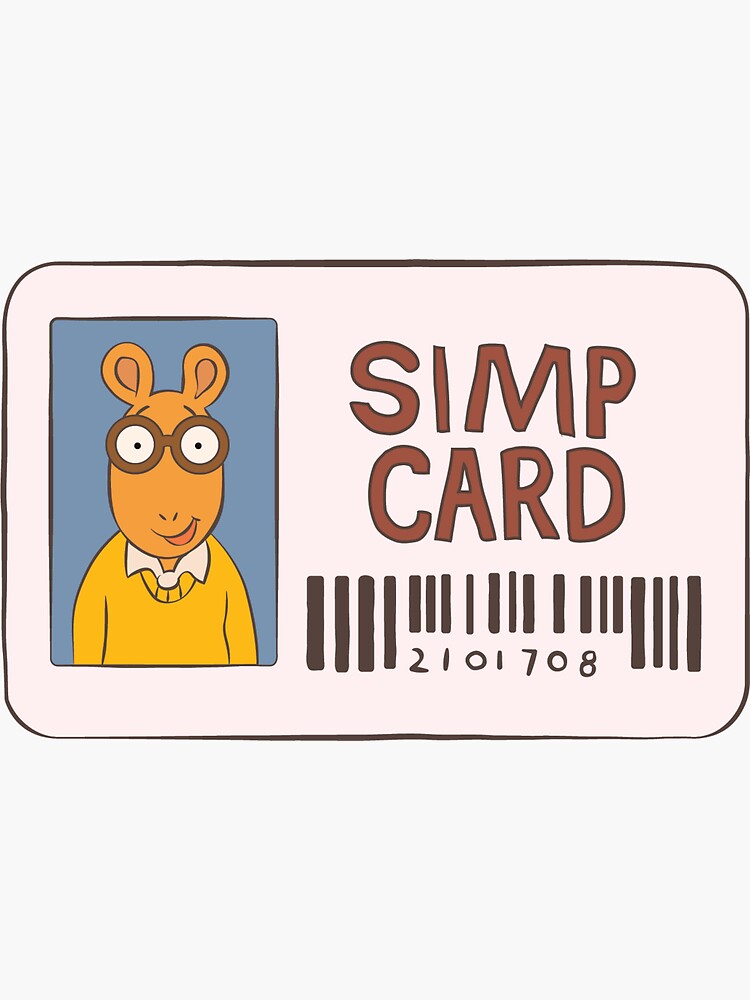"Arthur is a Simp" Sticker for Sale by aikoM | Redbubble