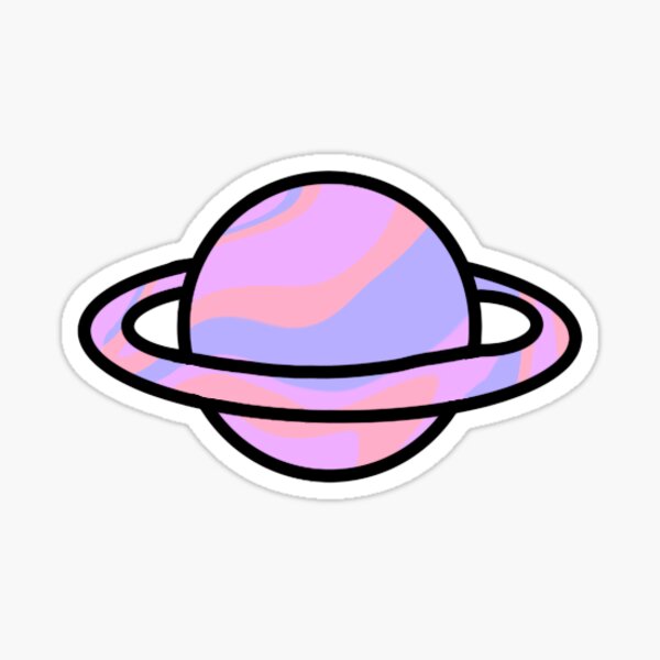"aesthetic saturn" Sticker by dinostickerss | Redbubble