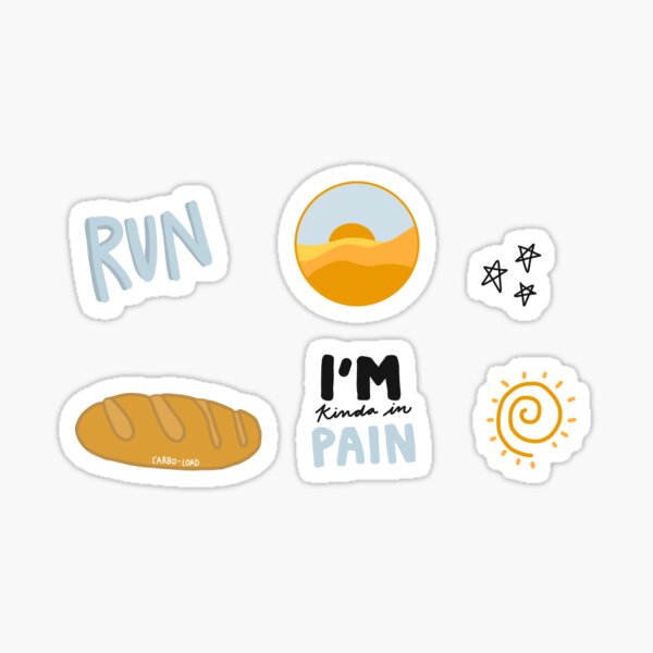 "running/nature sticker pack " Sticker for Sale by kristyung | Redbubble