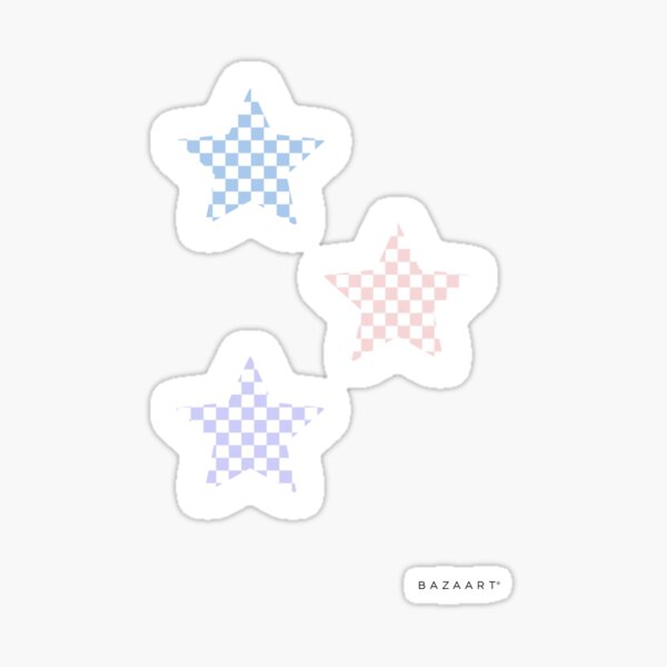 "checkered star stickers:)" Sticker by briglad | Redbubble