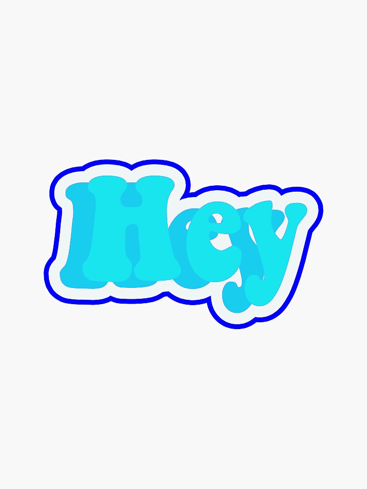 "Dark outline hey" Sticker by Miaabell | Redbubble