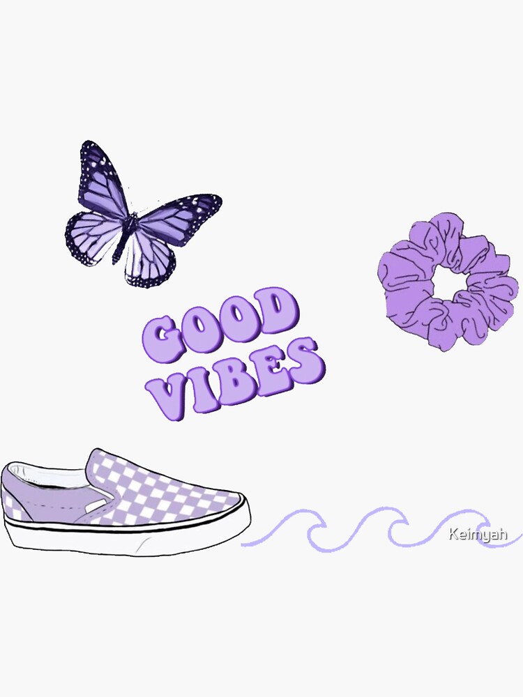 "Aesthetic Purple Sticker Pack" Sticker for Sale by Keimyah | Redbubble