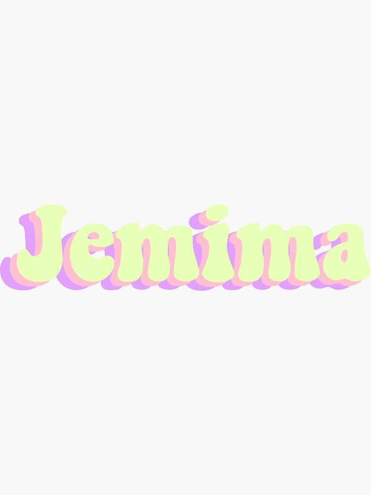 "Jemima name" Sticker by Bintbo | Redbubble