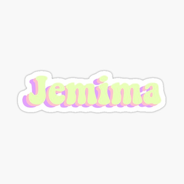 "Jemima name" Sticker by Bintbo | Redbubble