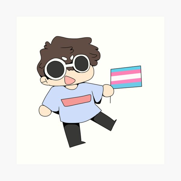 "georgenotfound trans flag" Art Print by aaugustsatoo | Redbubble
