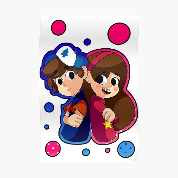 "Dipper and Mabel Pines" Poster for Sale by cats-bro | Redbubble