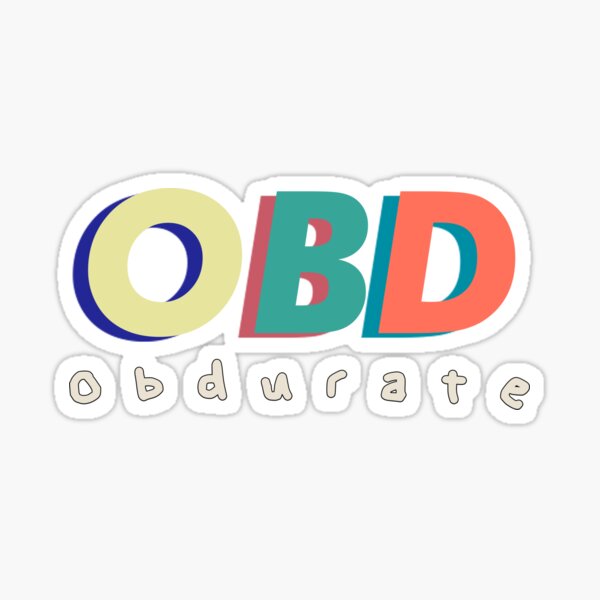 "OBD (obdurate) Original Brand Clothing. Colourful" Sticker for Sale by ...