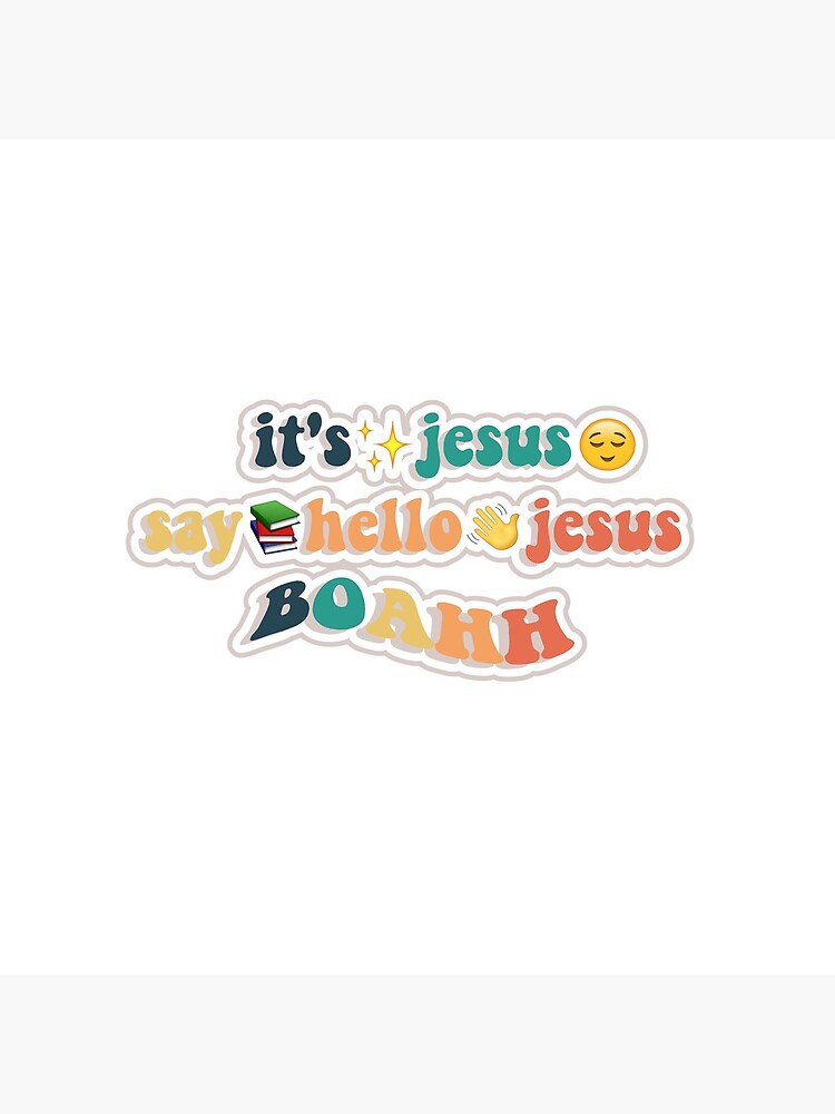 "it's jesus say hello jesus quote" Throw Pillow by xellaxwilson | Redbubble