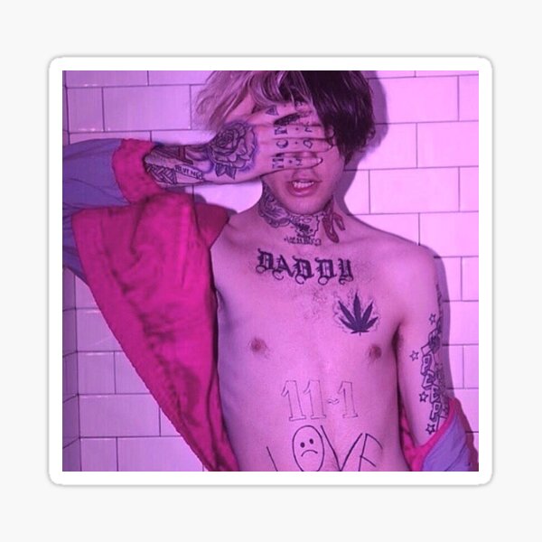 Pink Aesthetic Lil Peep Sticker By A44y1234 Redbubble