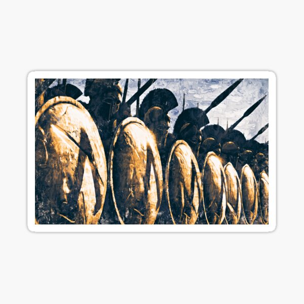 "Battles of ancient Sparta" Sticker for Sale by ErianAndre | Redbubble