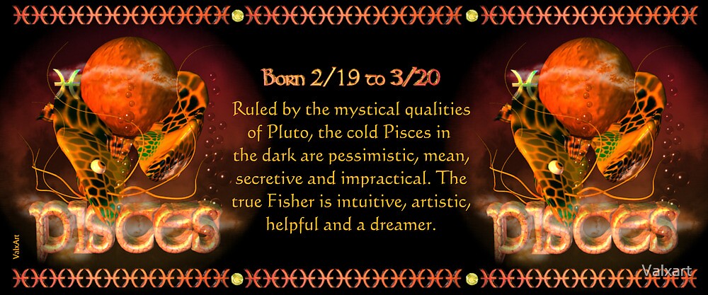 "Valxart Gothic Pisces zodiac astrology Born 2/19 to 3/20 and Ruled by ...