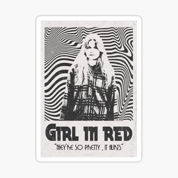 "Girl in red | Retro" Sticker by marinagb | Redbubble
