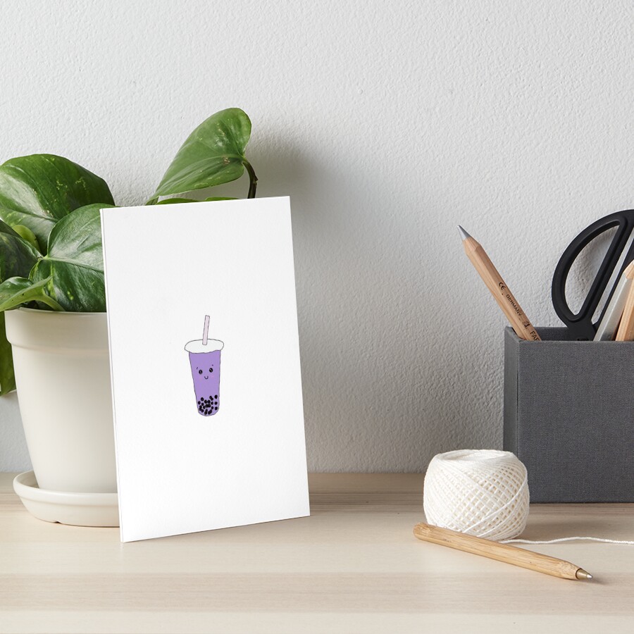 "taro bubble sticker!!" Art Board Print for Sale by eveluvsyou | Redbubble