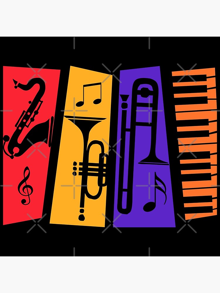 "Jazz Instruments" Poster for Sale by Fives55 | Redbubble