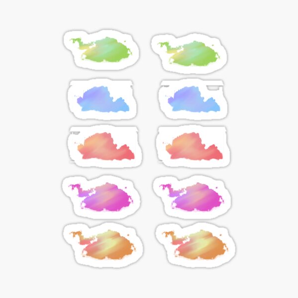 "Colorful Clouds Sticker Pack" Sticker by Kristinejoy | Redbubble