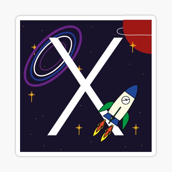 "Space Themed X" Sticker by ArtyStudent | Redbubble