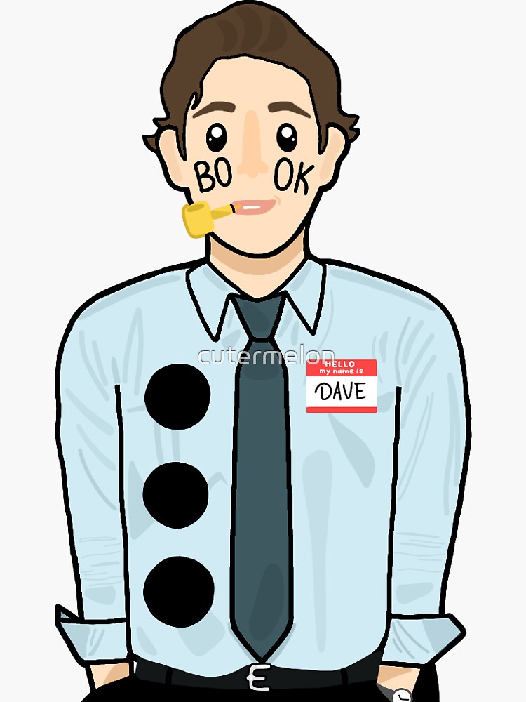 "The Office Jim Halpert Costumes" Sticker by cutermelon | Redbubble