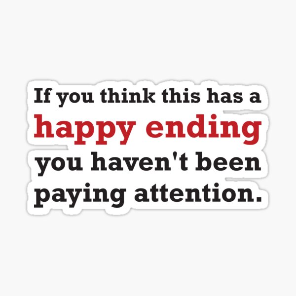 "Happy ending" Sticker for Sale by jaelljaell | Redbubble