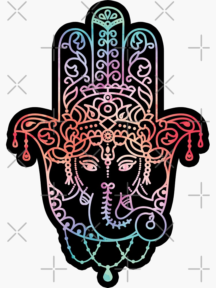 "Stunning Fatima hand - Hamsa 2 (crisp, colorful drawing with marble ...