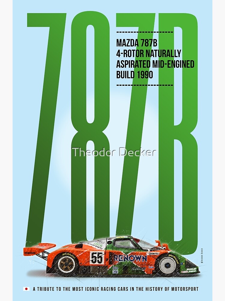 "Mazda 787B Tribute" Framed Art Print by theodordecker | Redbubble