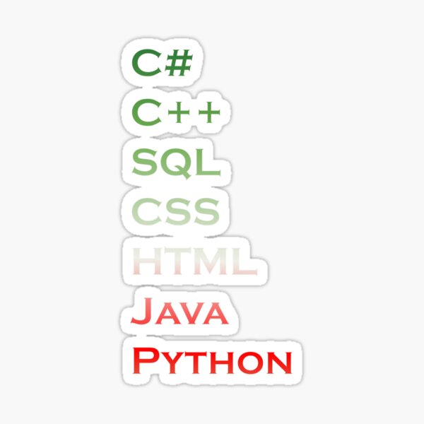 "Computer languages" Sticker by catnamedtiffany | Redbubble