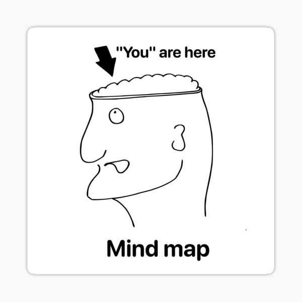 "Mind Map" Sticker for Sale by Quirky-Foxes | Redbubble