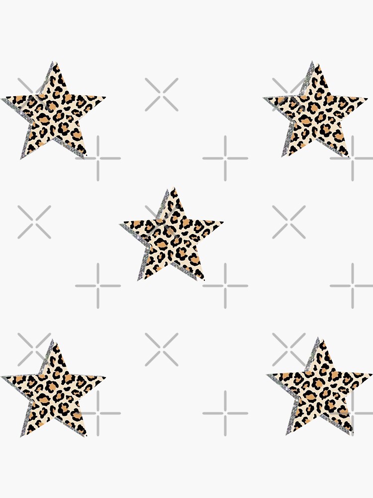 "Leopard Sparkle star pack " Sticker for Sale by retroaesthetics ...