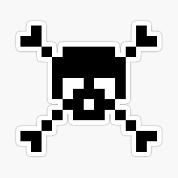 "Pixel skull" Sticker for Sale by PhelipeCasanova | Redbubble