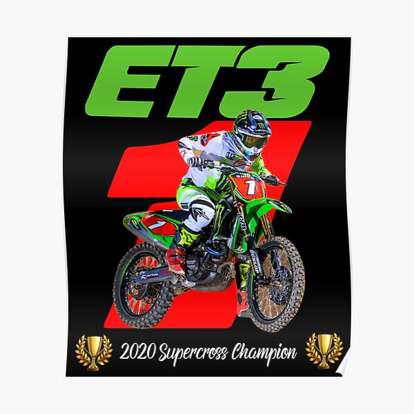 "Eli Tomac ET1 2020 SX Champ Supercross Champion ET3 Gift Red Number ...