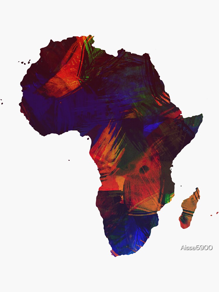 " Africa Map " Sticker for Sale by Aissa6900 | Redbubble