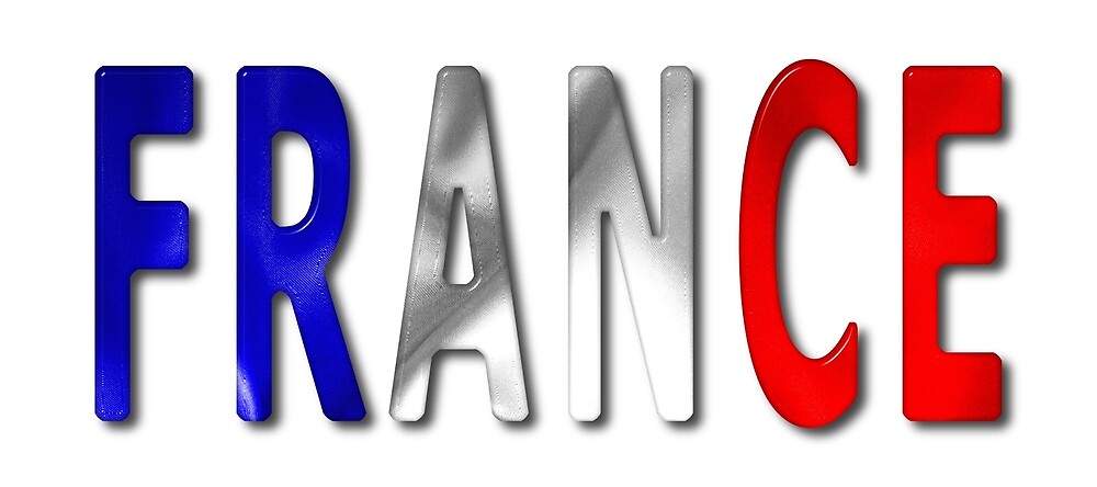 "France Word With Flag Texture" by MarkUK97 | Redbubble