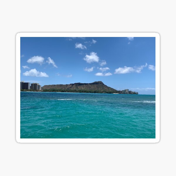 "Oahu, Hawaii Diamond Head" Sticker by Kate15080 | Redbubble