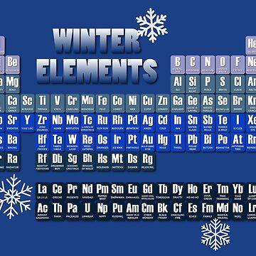 "Periodic Table of Winter Elements" Poster for Sale by welikestuff ...