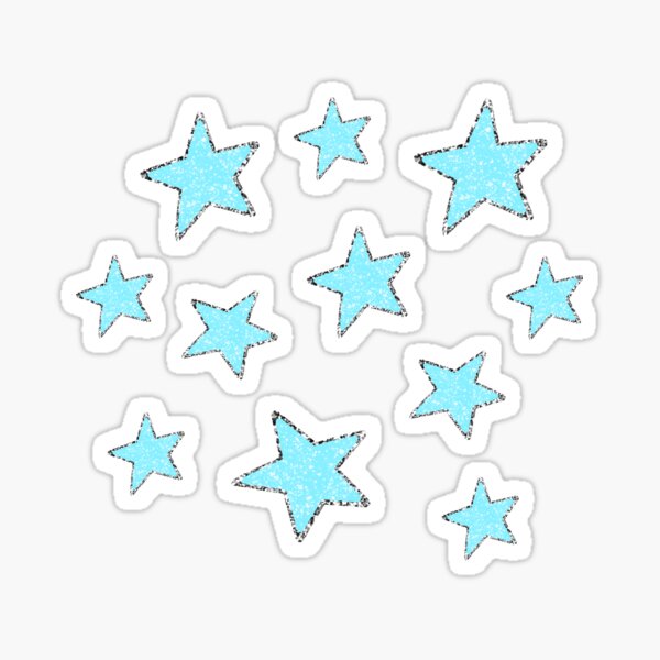 "Blue Splatter Star Sticker Pack" Sticker by julianicole2 | Redbubble