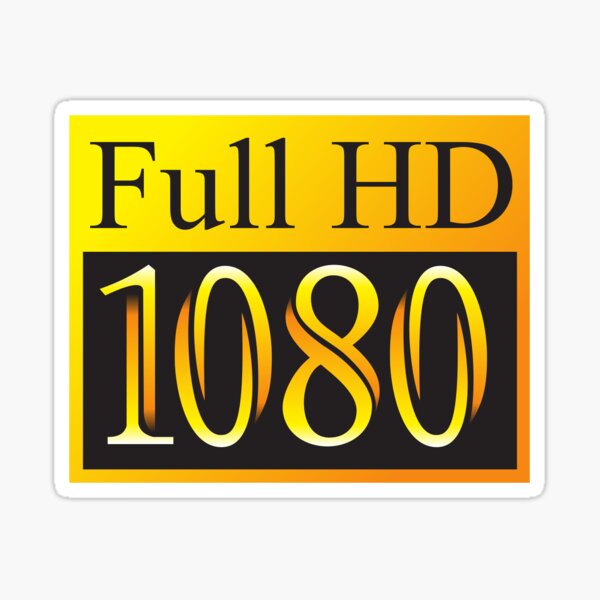 "Full HD 1080 Logo for Redbubble " Sticker by YKRajput | Redbubble