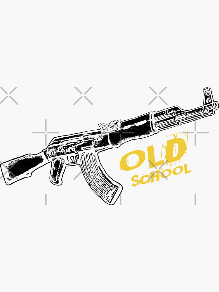 "TACTICOOL AK47 OLD SCHOOL" Sticker by Cataraga | Redbubble