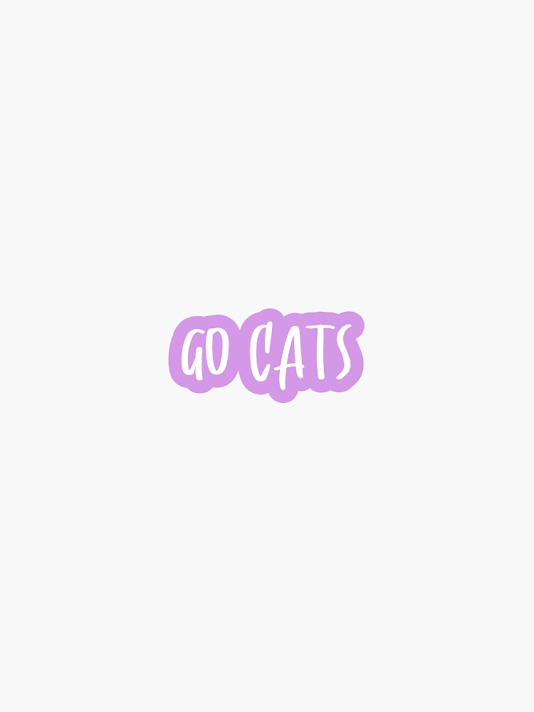 "go cats" Sticker for Sale by mayahulll | Redbubble