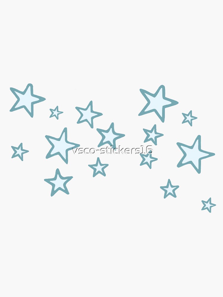 "blue outlined star sticker pack" Sticker by vsco-stickers16 | Redbubble